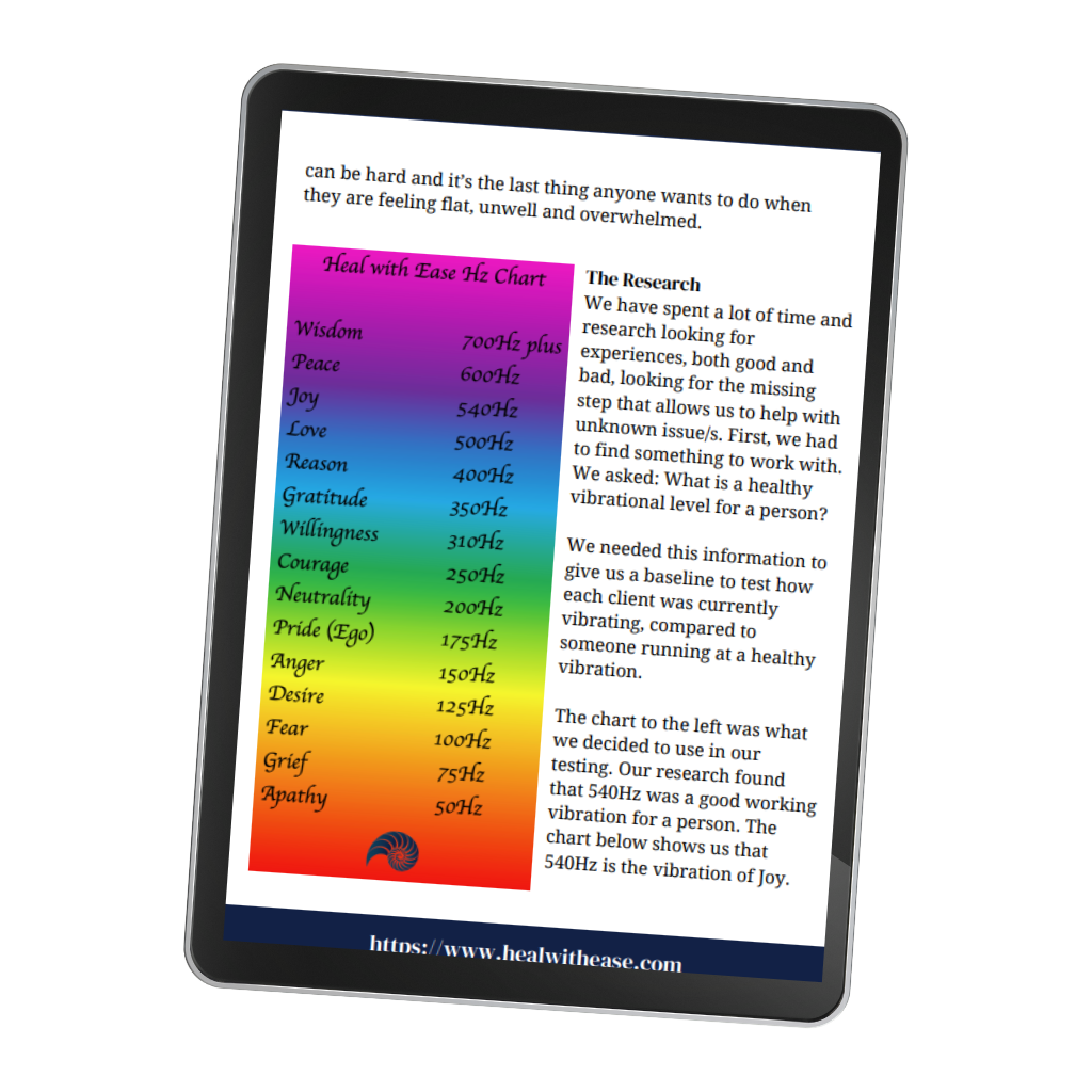 Frequency Chart - Heal with Ease